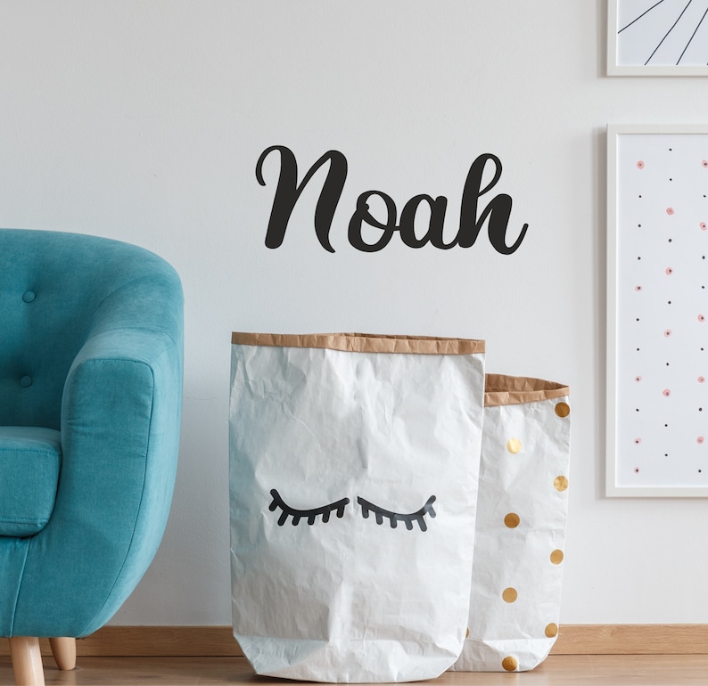 Personalised Name Wall Sticker Decal Fancy Calligraphy Style - Etsy