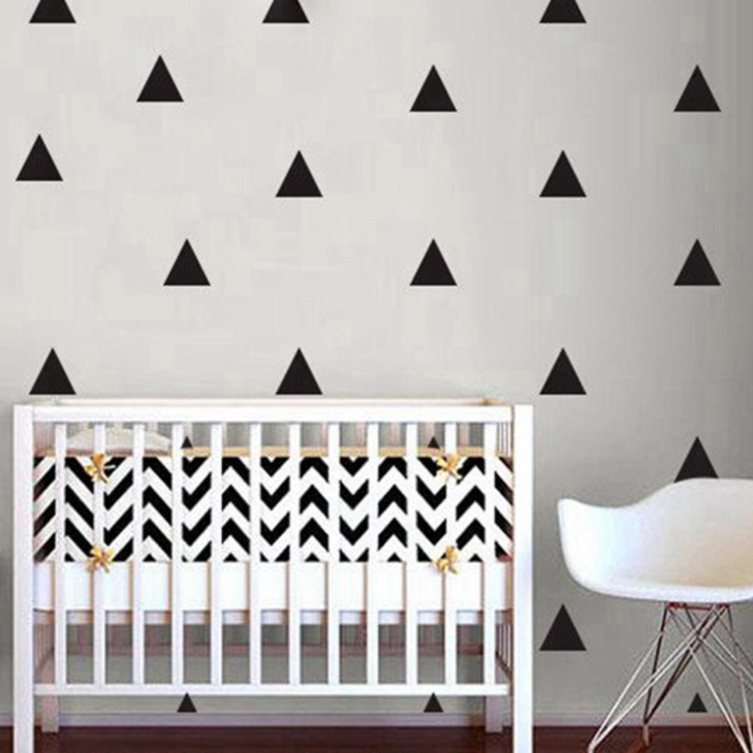 Triangle Shaped Wall Stickers Decals Vinyl Art Shapes Kids | Etsy