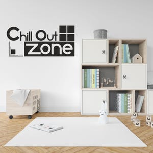 Chill Out Zone Wall Sticker | Quote Decal for Kids Bedroom | Adhesive ...