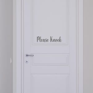 Please Knock Sticker for Door Decal, Adhesive Vinyl Sign for Home ...