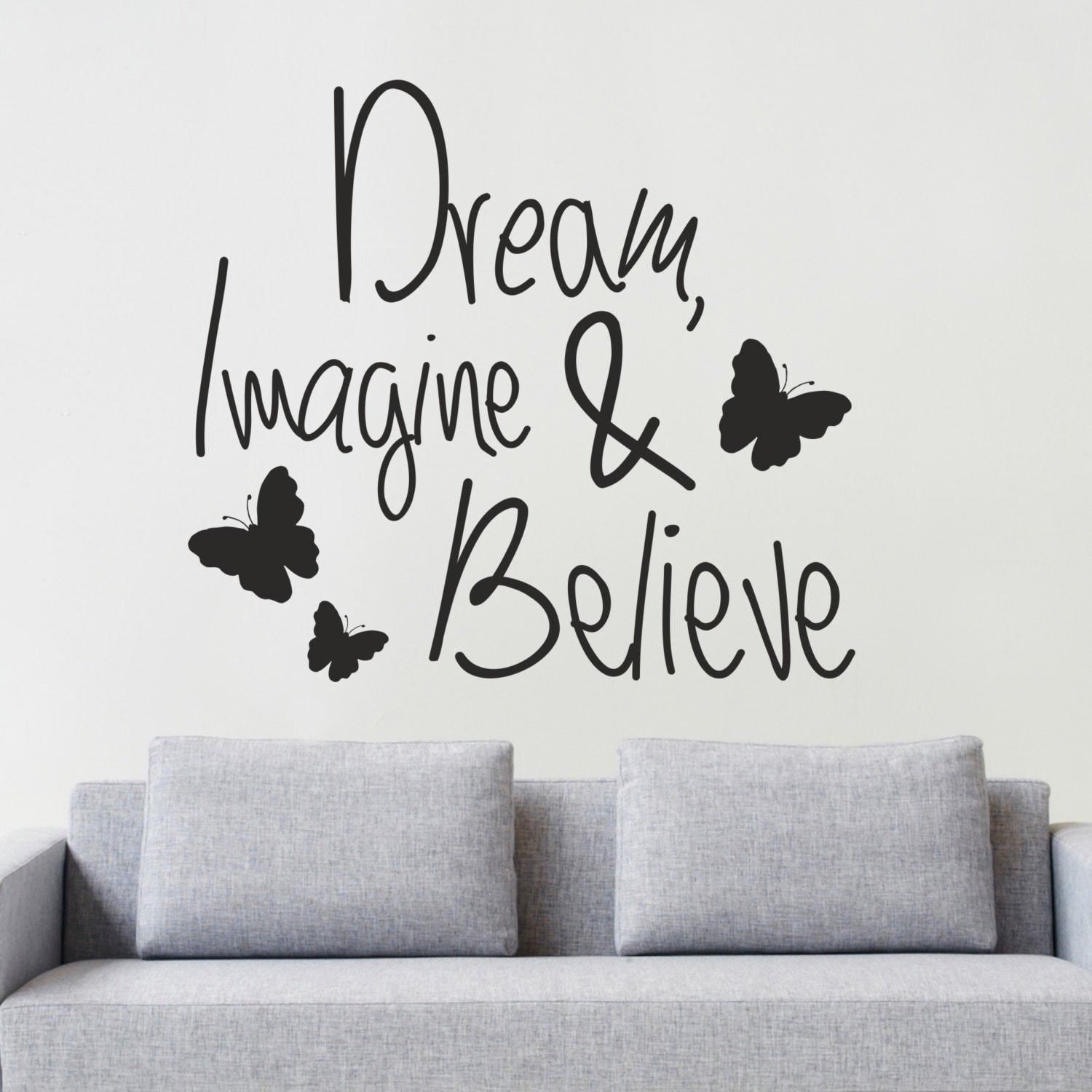 Dream Imagine & Believe Wall Quote Sticker Vinyl Decal - Etsy