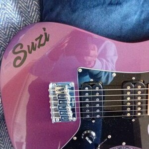 Pair of Guitar Name Stickers Decals - Personalise Your Instrument - Etsy