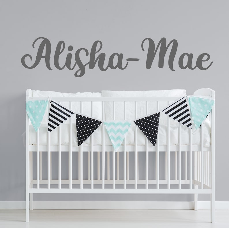 Personalised Name Wall Sticker Decal Fancy Calligraphy Style - Etsy