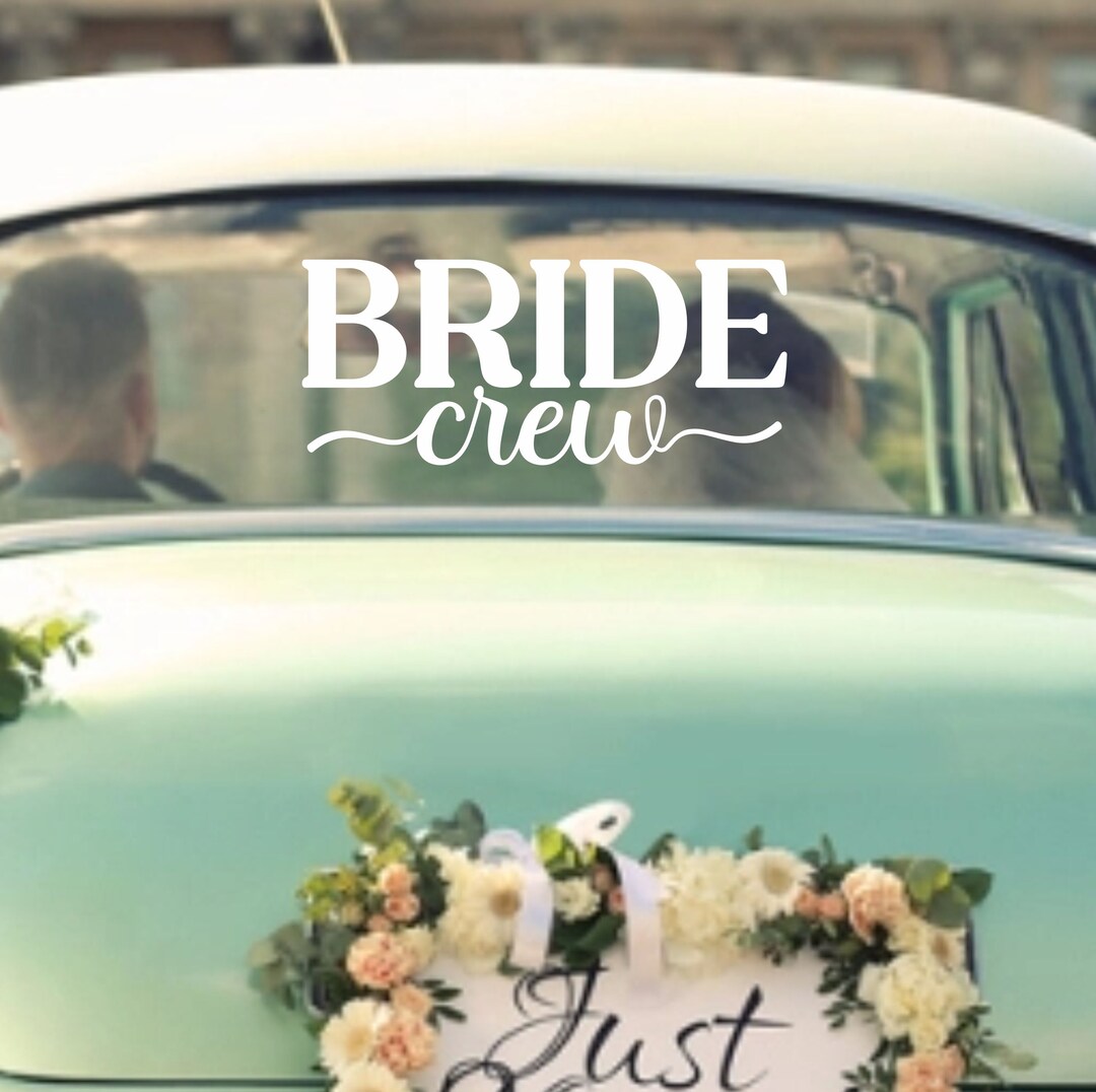BRIDE CREW Car Wedding Hen Night Sticker Decal | Removable Vinyl ...