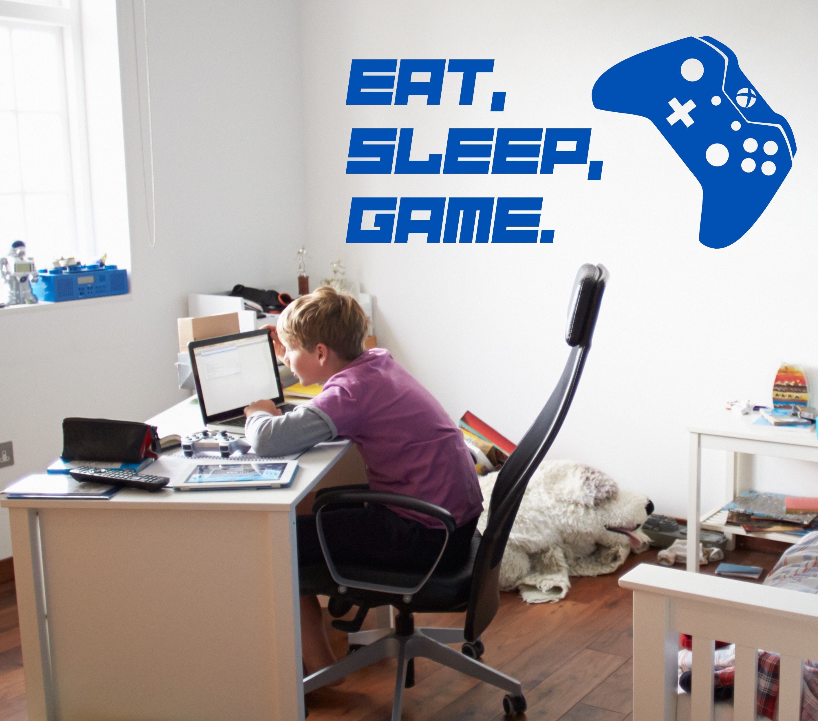 Eat Sleep Game Wall Sticker Decal, Gaming Teen Boys Bedroom - Etsy UK