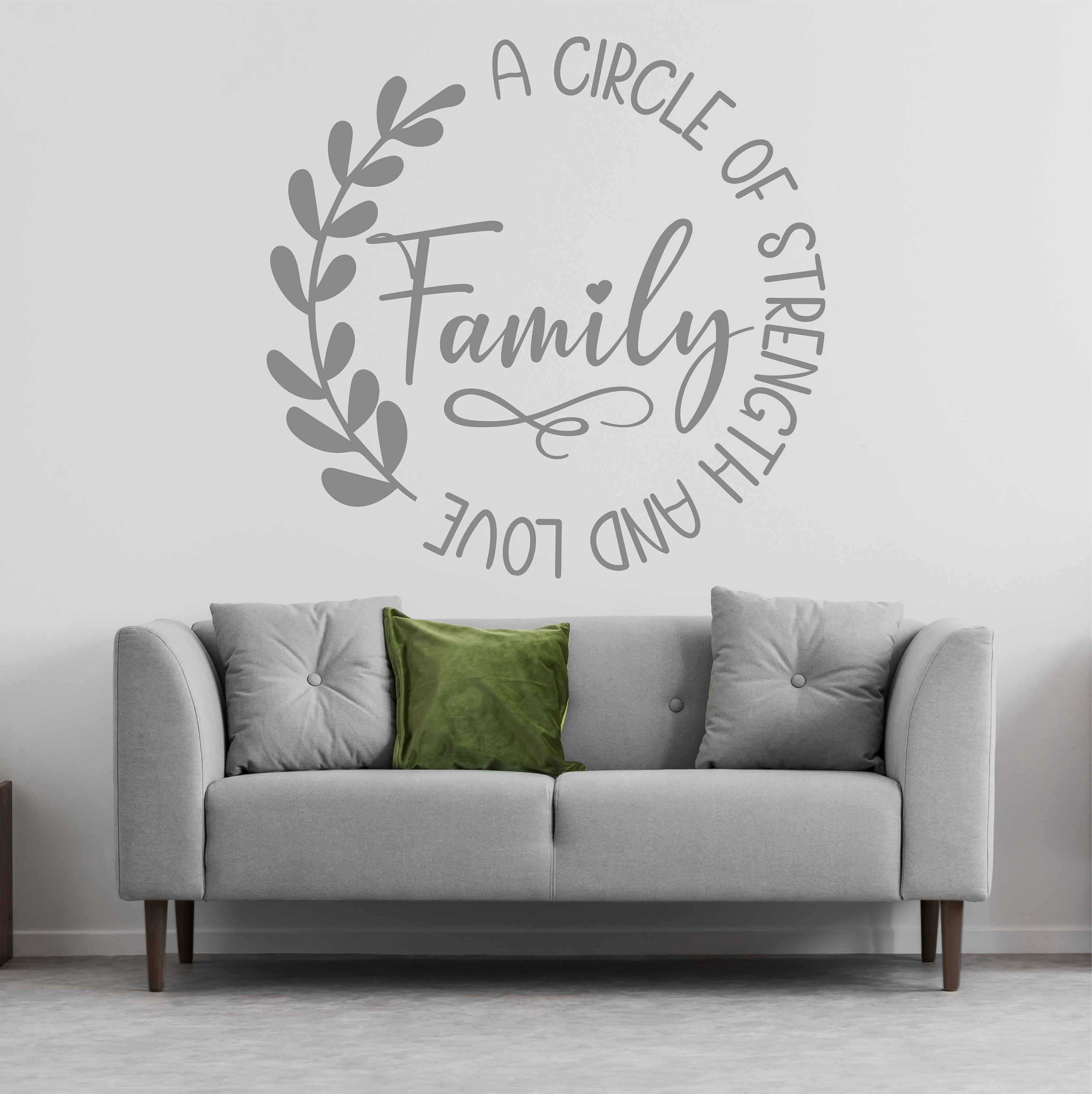 FAMILY A Circle of Strength and Love | Wall Sticker Quote Design ...
