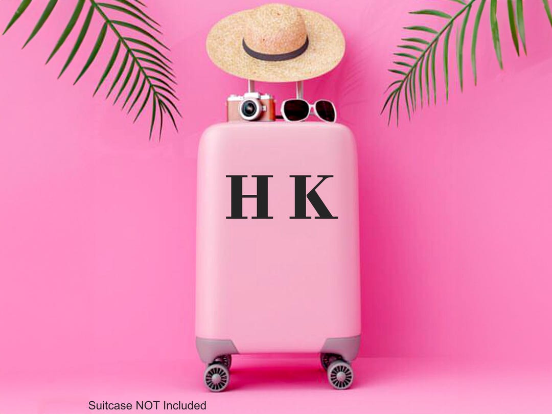 Name Initials for Luggage Sticker | Custom Suitcase Decal Personalised ...