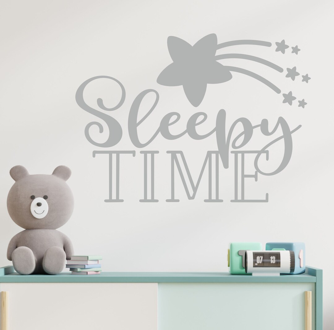 Sleepy Time - Nursery Wall Sticker Decal Quote - Etsy