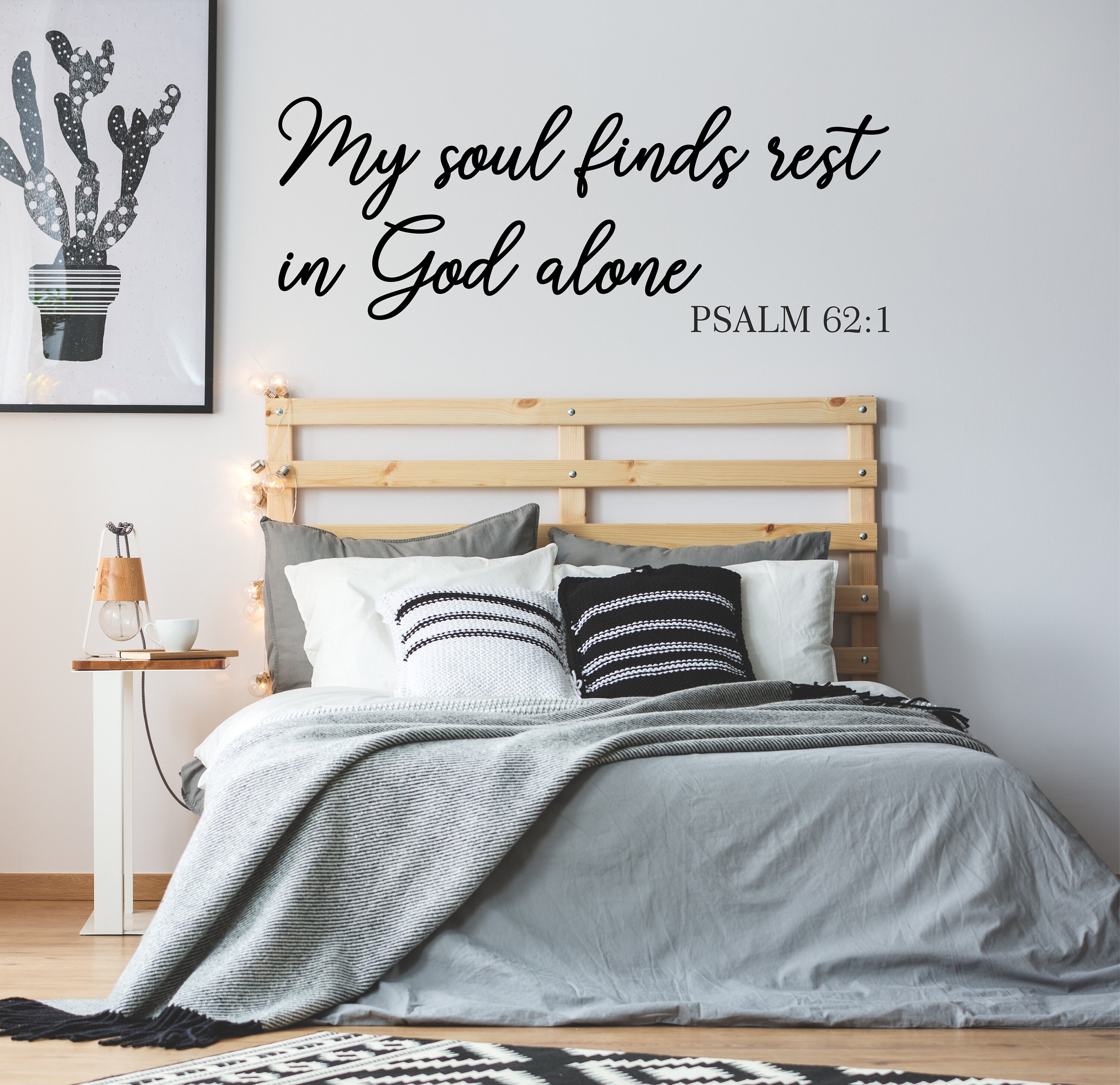 My Soul Finds Rest in God Alone Scripture Psalm Wall Sticker | Etsy