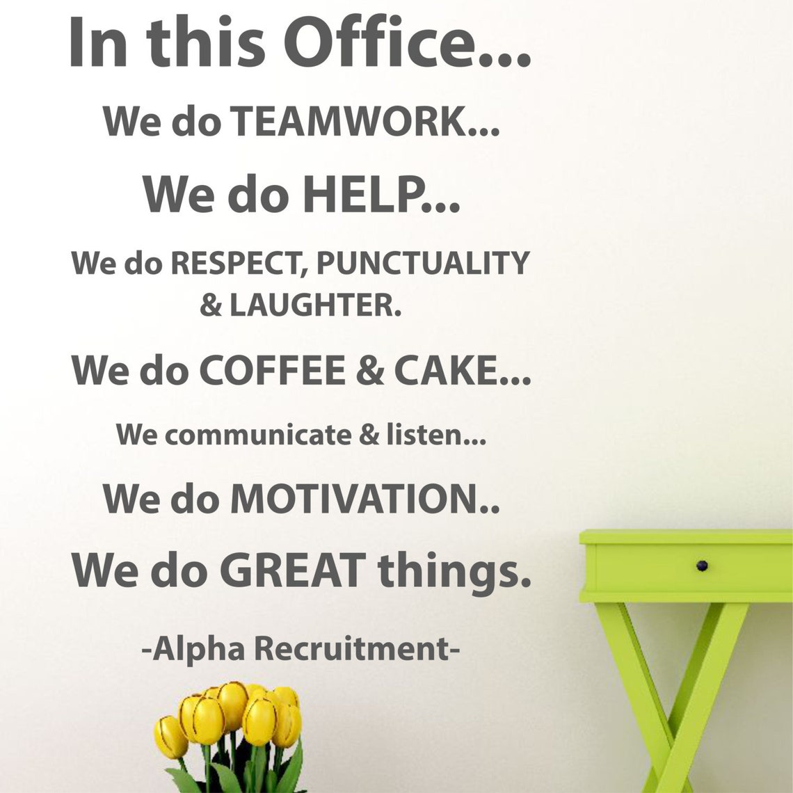 In This Office... Personalised Wall Quote Sticker Decal - Etsy