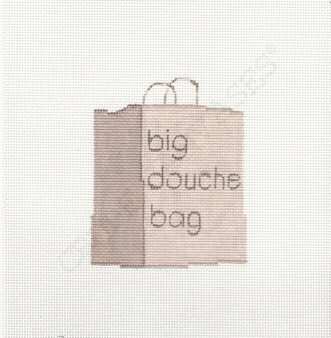 Big Douche Bag - Hand Painted Parody Needlepoint Canvas - Etsy
