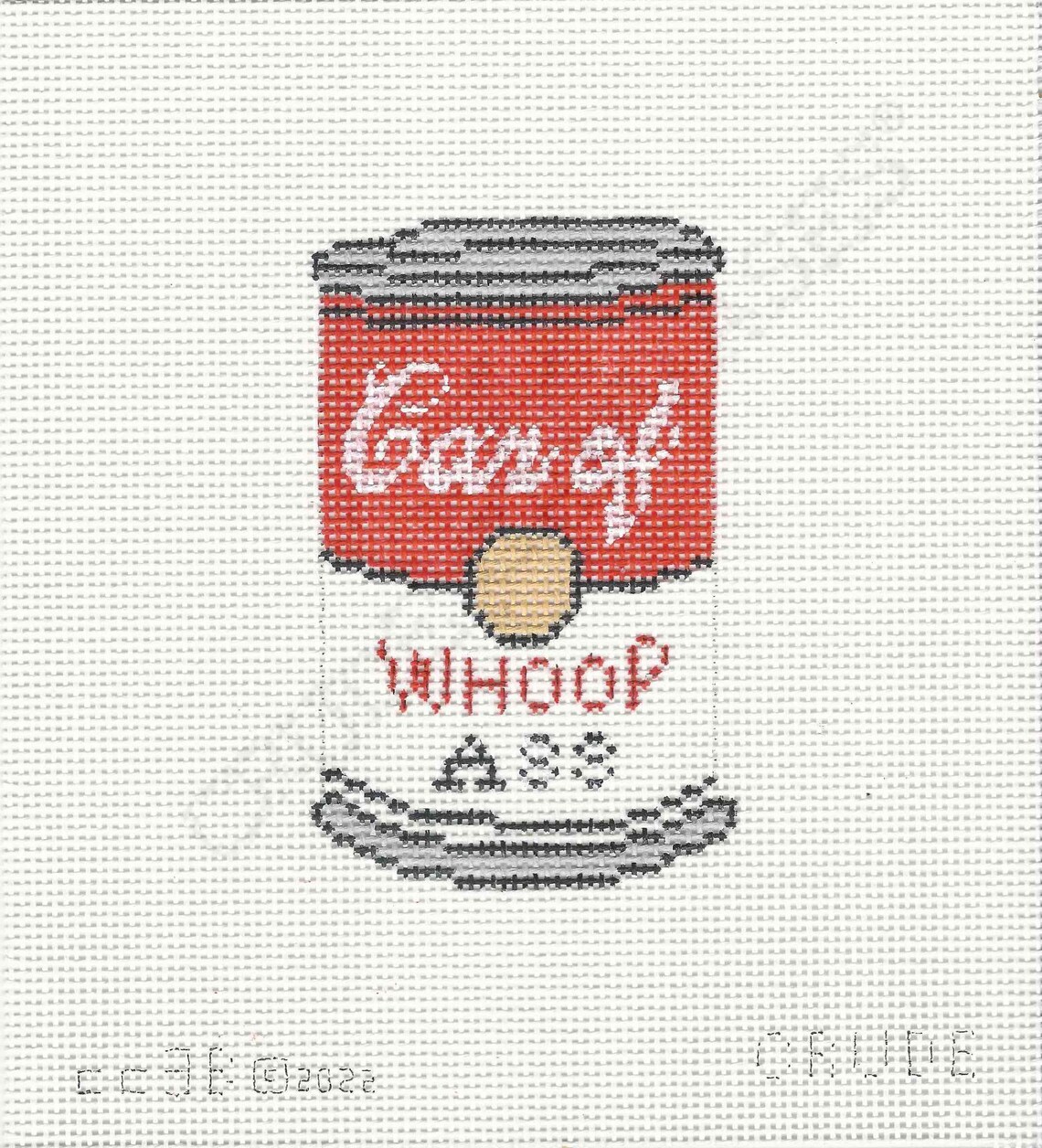 Can of Whoop Ass Hand Painted Parody Needlepoint Canvas | Etsy
