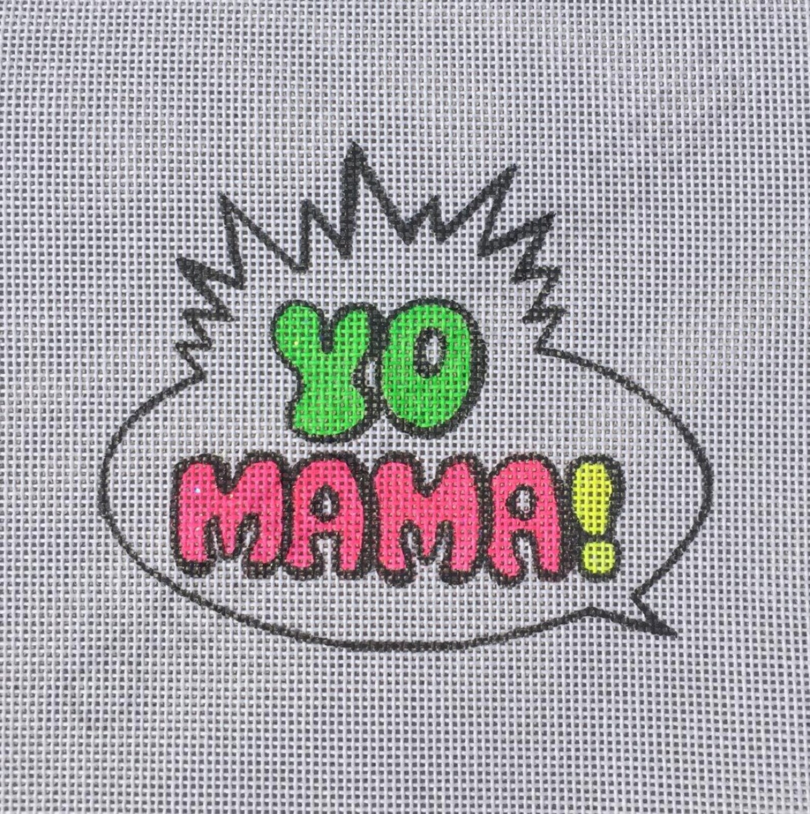 Yo Mama / Iconic Saying Hand Painted Needlepoint Canvas - Etsy
