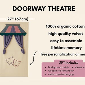 Doorway Puppet Theatre Pretend Play Playhouse Indoor Stage Shadow Show ...