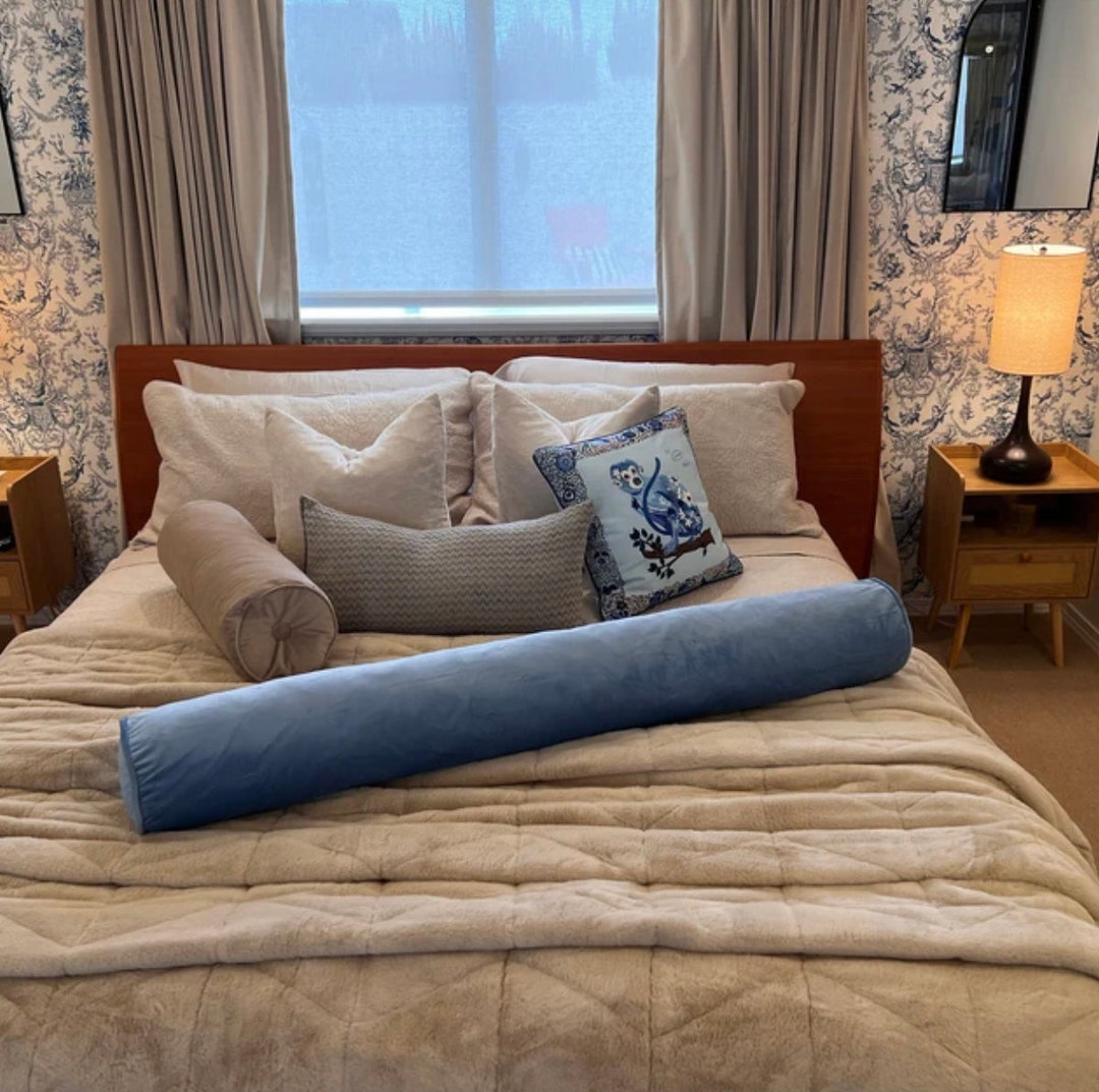 Extra Long Bolster Pillows With Piping Long Velvet Bolster Bolster ...