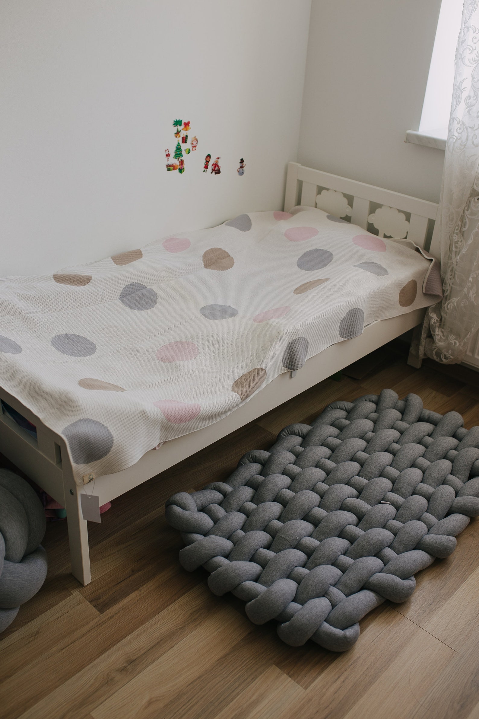 Nursery Rug Montessori Play Mat Floor Knot Pillow Pink - Etsy UK