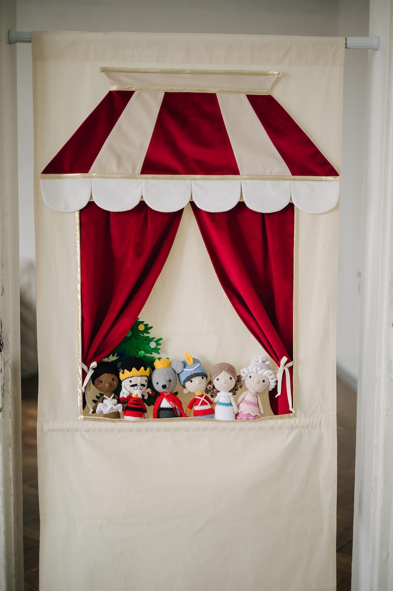 Christmas Gift for Kids Doorway Puppet Theatre Pretend Playhouse ...