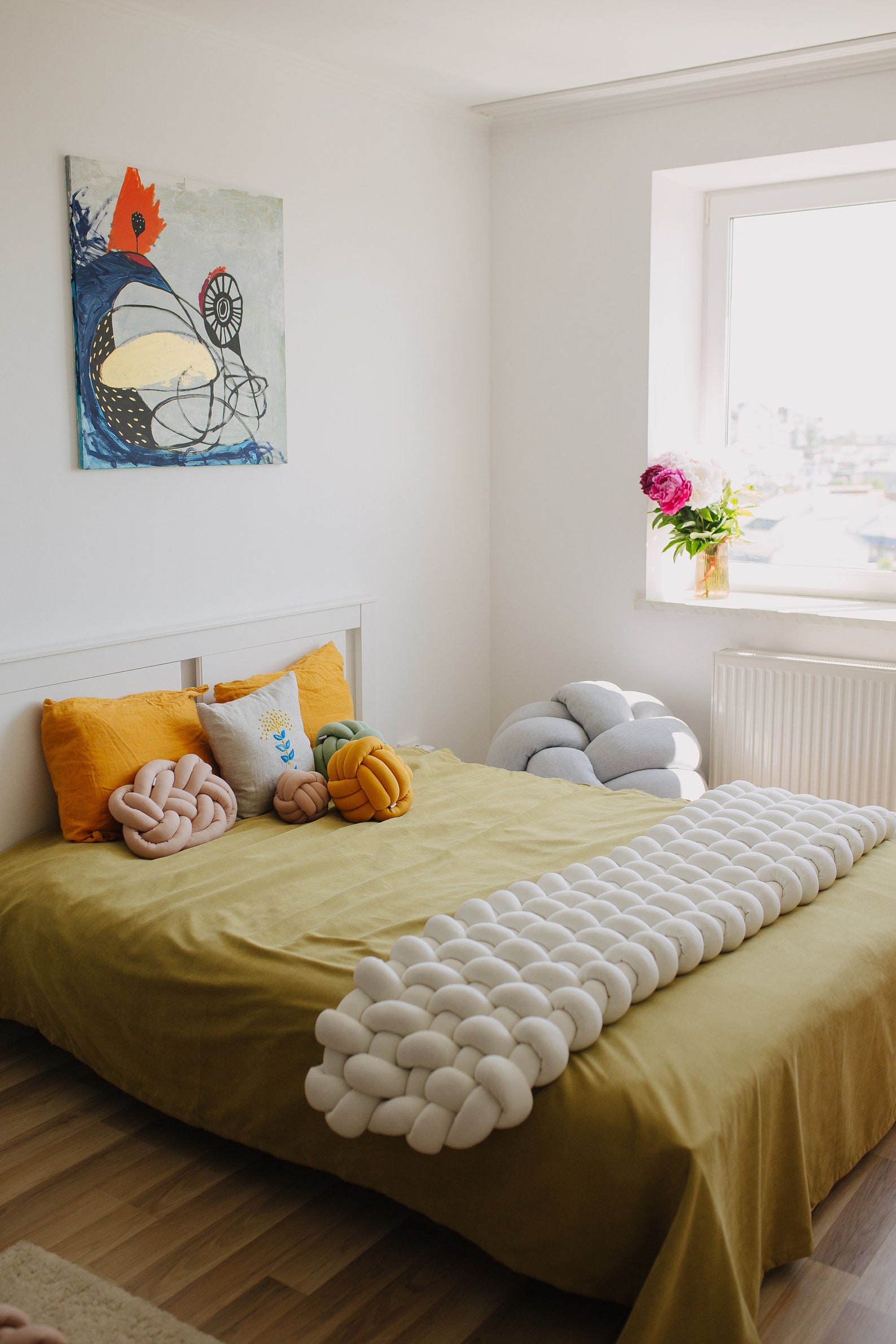 Bed Runner King Bedding Scarf Knot Throw Scarves Chunky Knit - Etsy