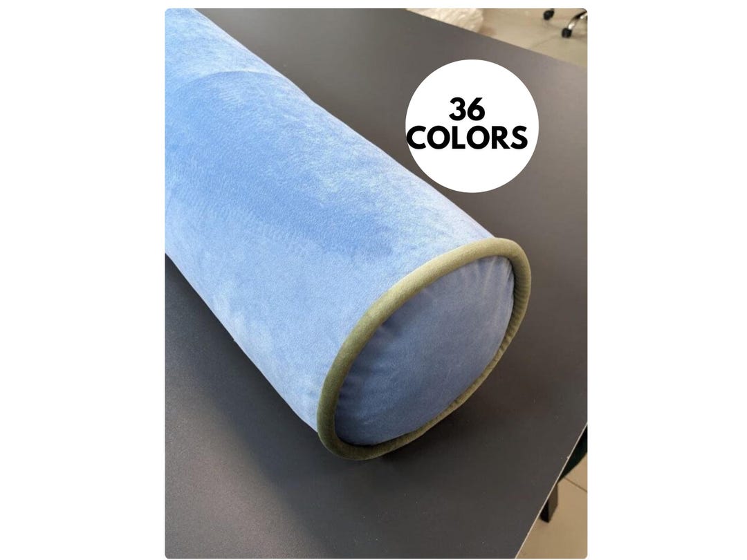 Custom Size Velvet Bolster Pillow Luxury Decorative Cushion Soft Round ...