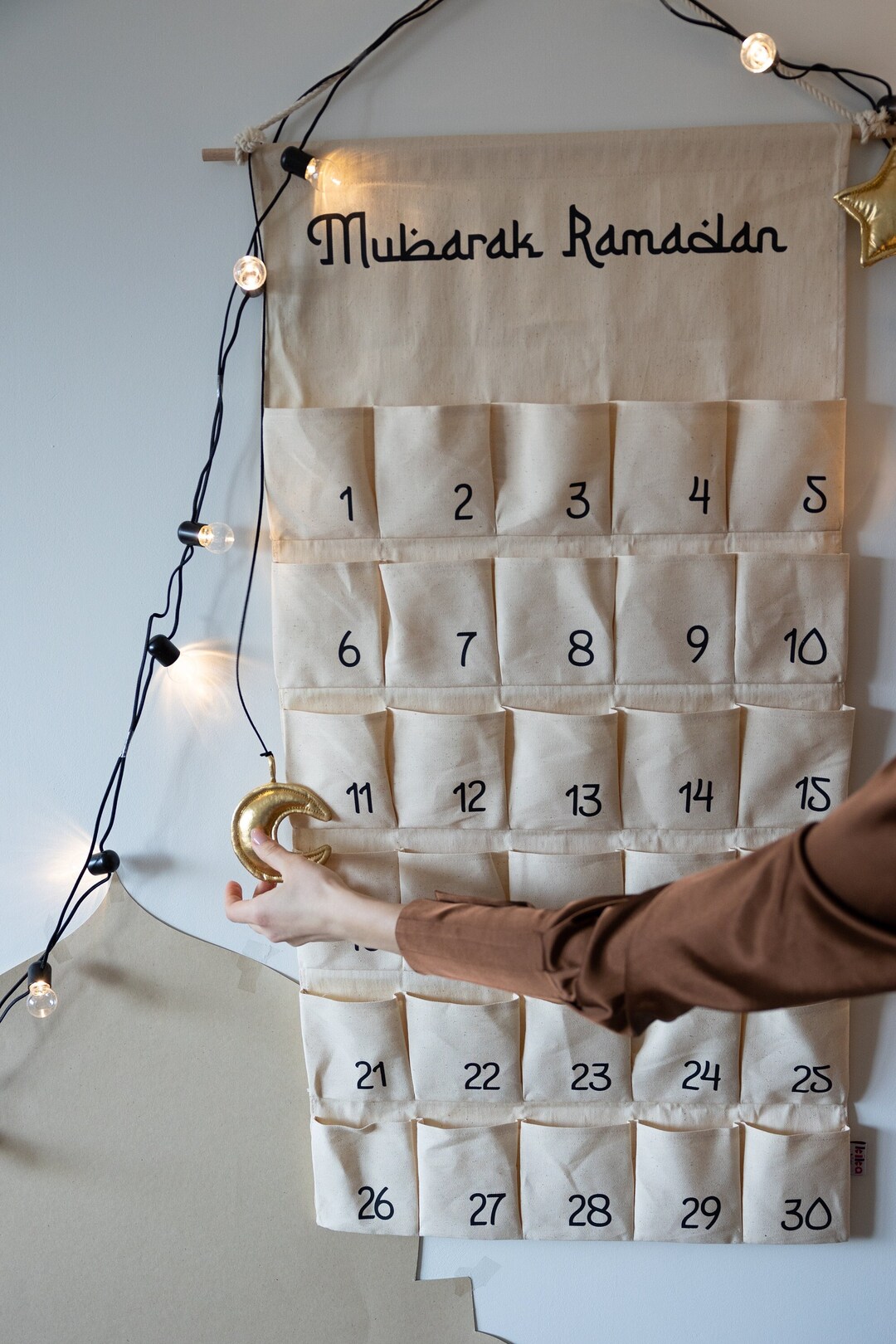 Ramadan Calendar Countdown Calendar Days to Eid Countdown Fabric ...