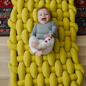 Nursery Rug Montessori Play Mat Floor Knot Pillow Pink - Etsy