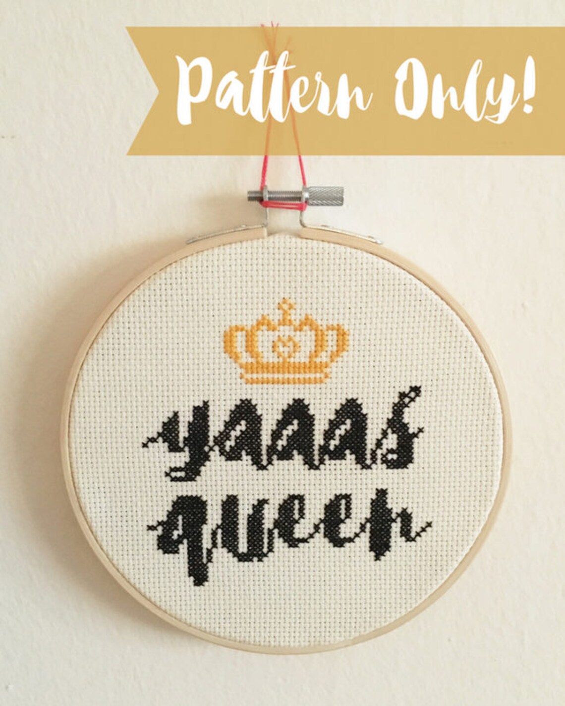 Cross Stitch Pattern Yaaas Queen Subversive Modern Broad City | Etsy
