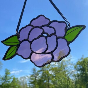 Stained Glass Peony Suncatcher - Etsy
