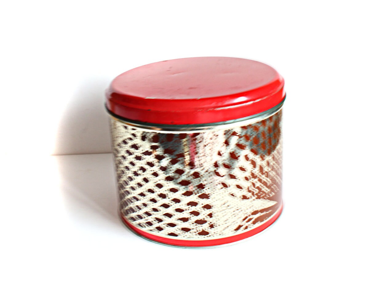 Vintage Food Container, Food Storage Tin, Food Canisters, Flour ...