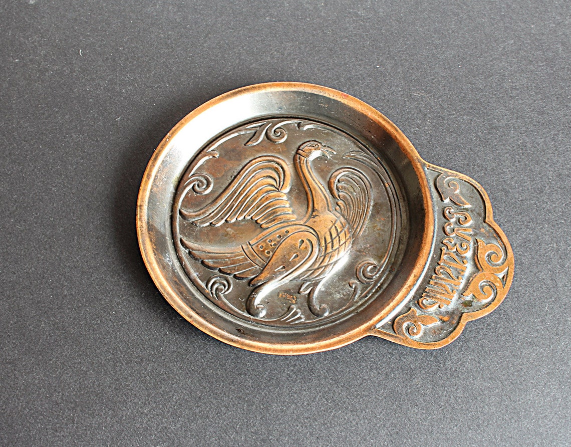 Vintage Ashtray With a Bird, Metal Ashtray - Etsy