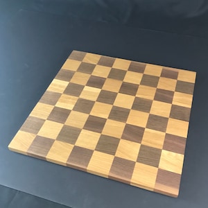 Regulation Size 18 Inch Chess Board Made of Oak and Walnut Woods ...