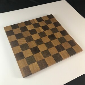 Regulation Size 18 Inch Chess Board Made of Oak and Walnut Woods ...