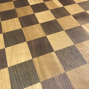 Regulation Size 18 Inch Chess Board Made of Oak and Walnut Woods ...