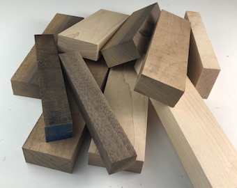 Hardwood Wood Scraps for Arts and Crafts Maple, Walnut, Cherry Mahogany ...