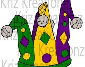 Jester Hat Silhouette SVG, Svg, Dxf, Cricut, Silhouette Cut File ...