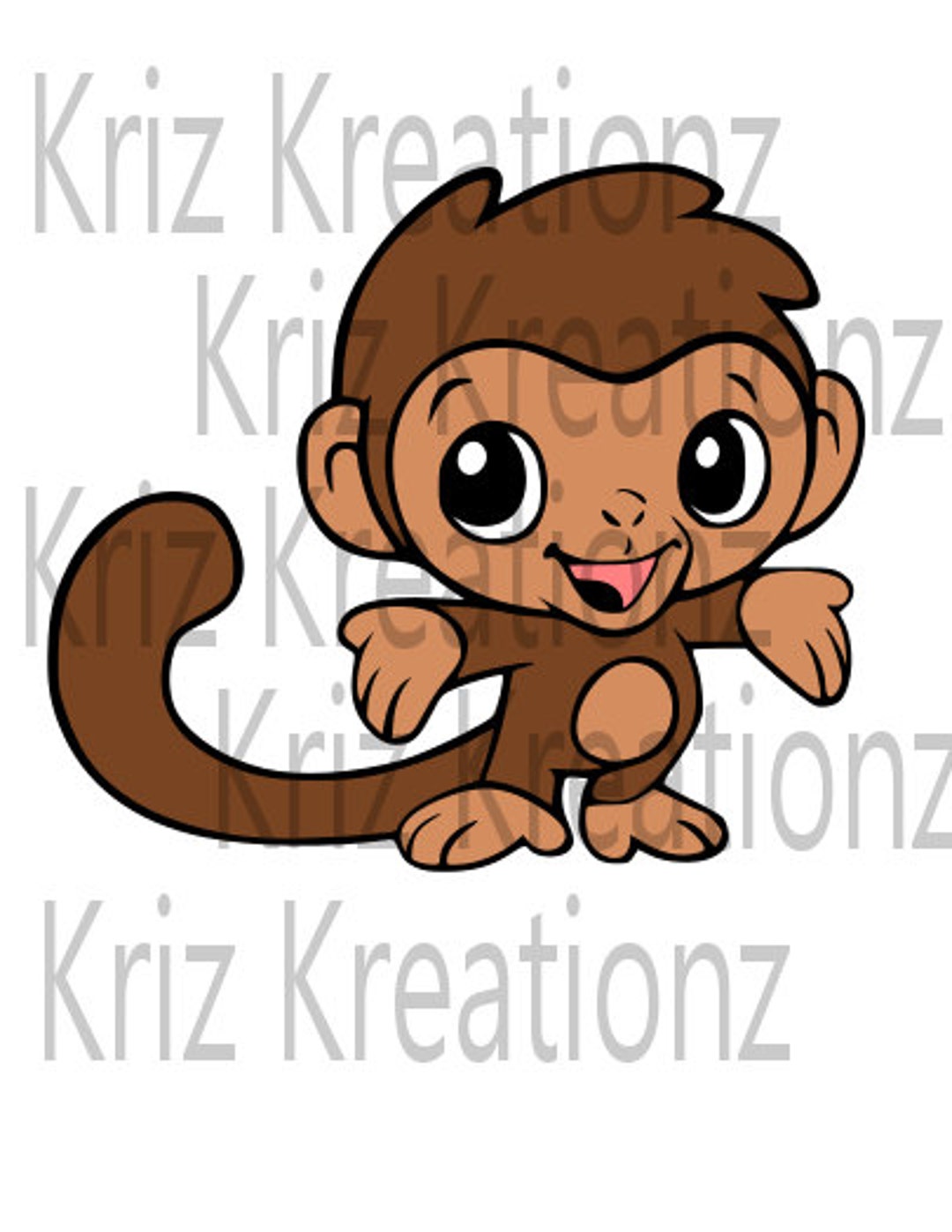 Monkey SVG Cut File - Etsy