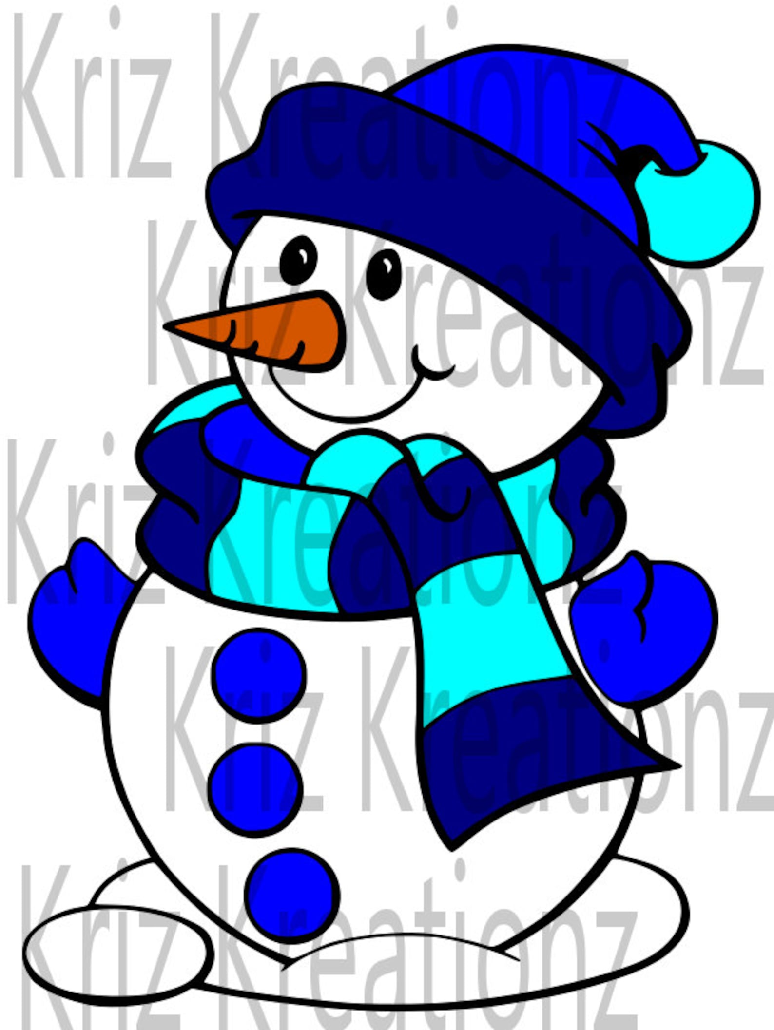 Snowman SVG Cut File - Etsy