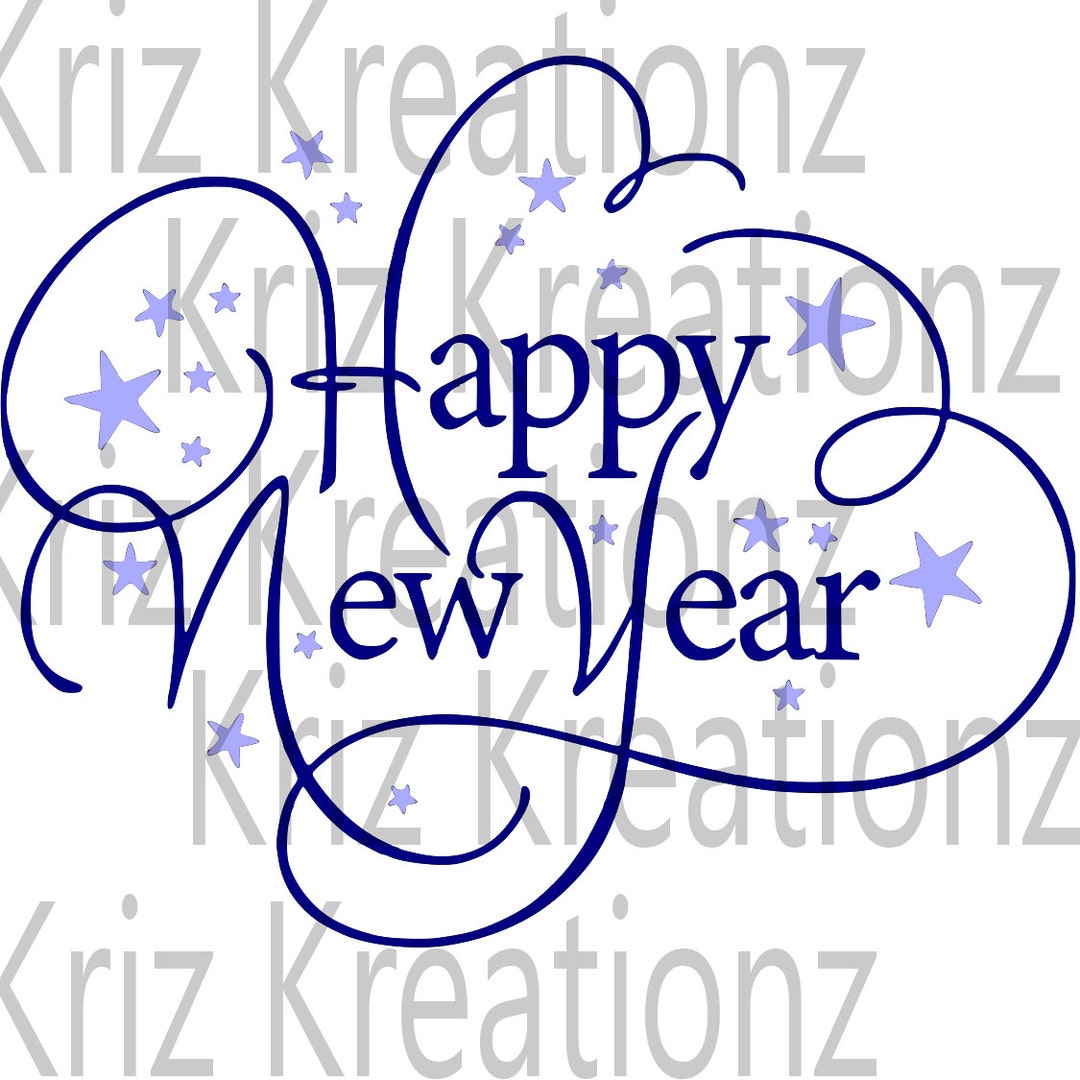 Happy New Year SVG Cut File - Etsy