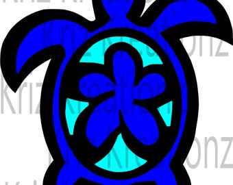 Hawaiian Turtle Svg - Etsy