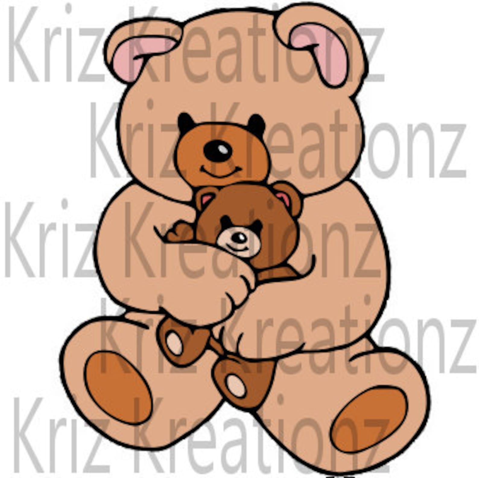 Bear Hug SVG Cut File - Etsy