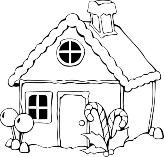 Gingerbread House Outline