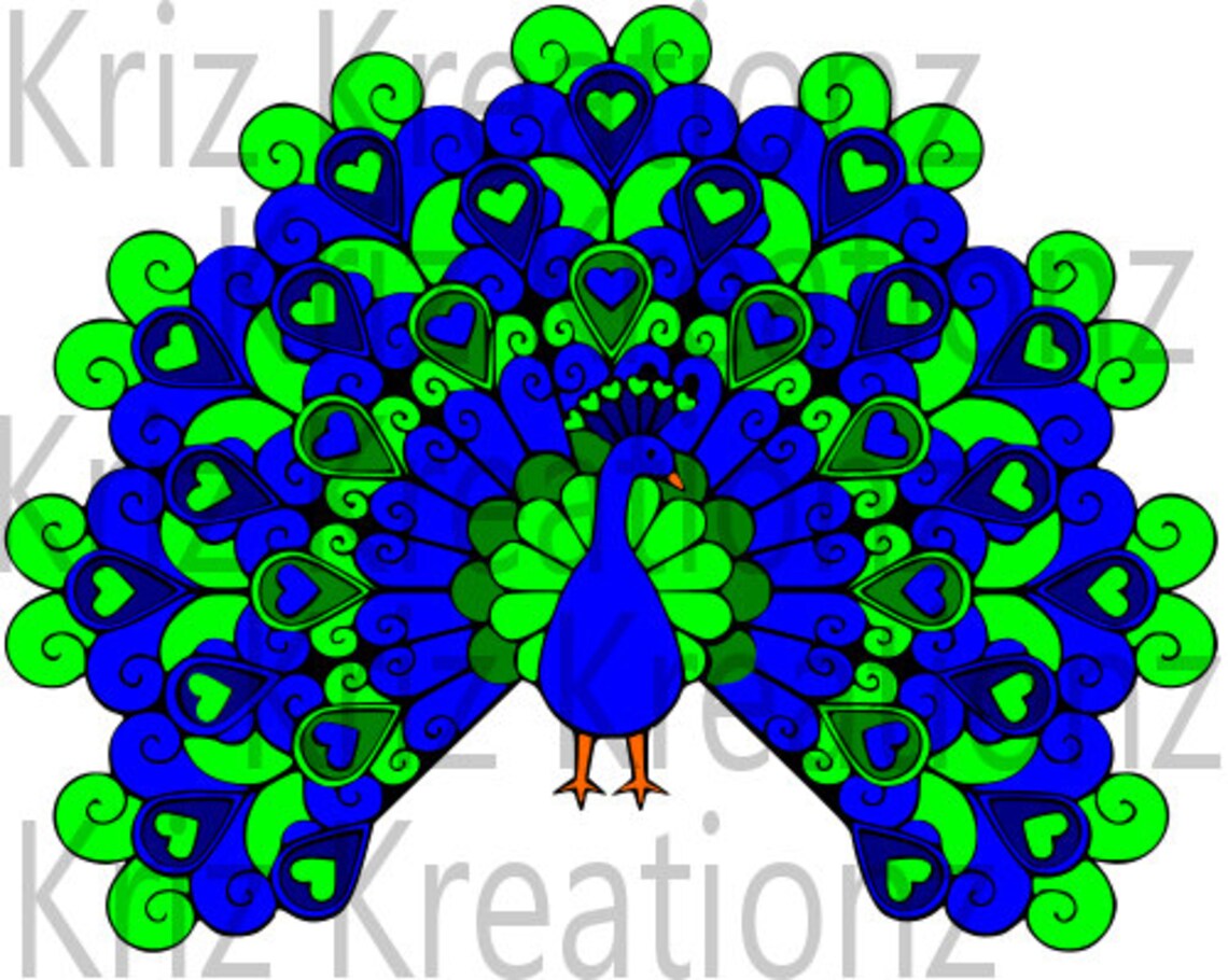 Peacock SVG Cut File - Etsy