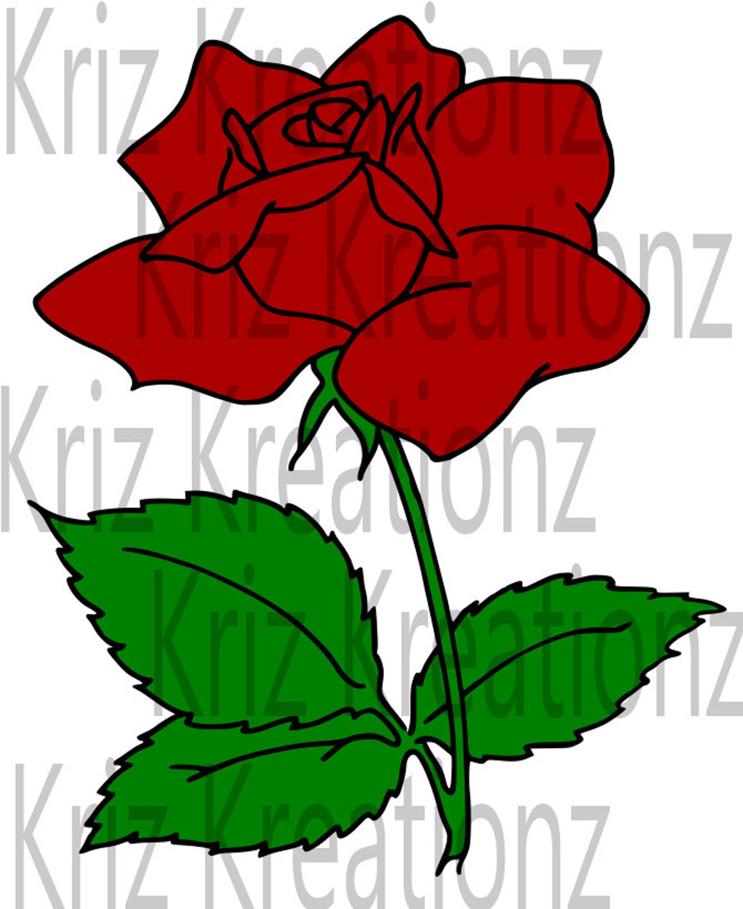 Rose SVG Cut - Etsy