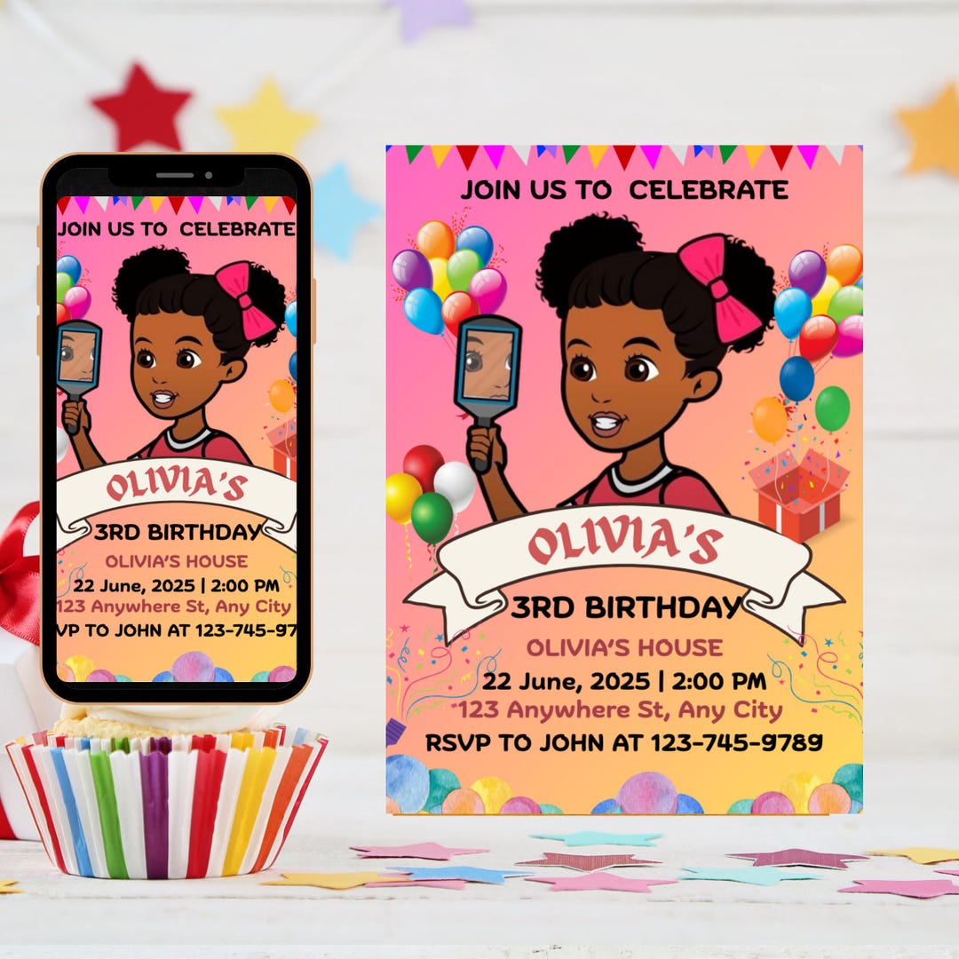 Editable Gracie's Corner Birthday Invitation | Gracie's Template ...