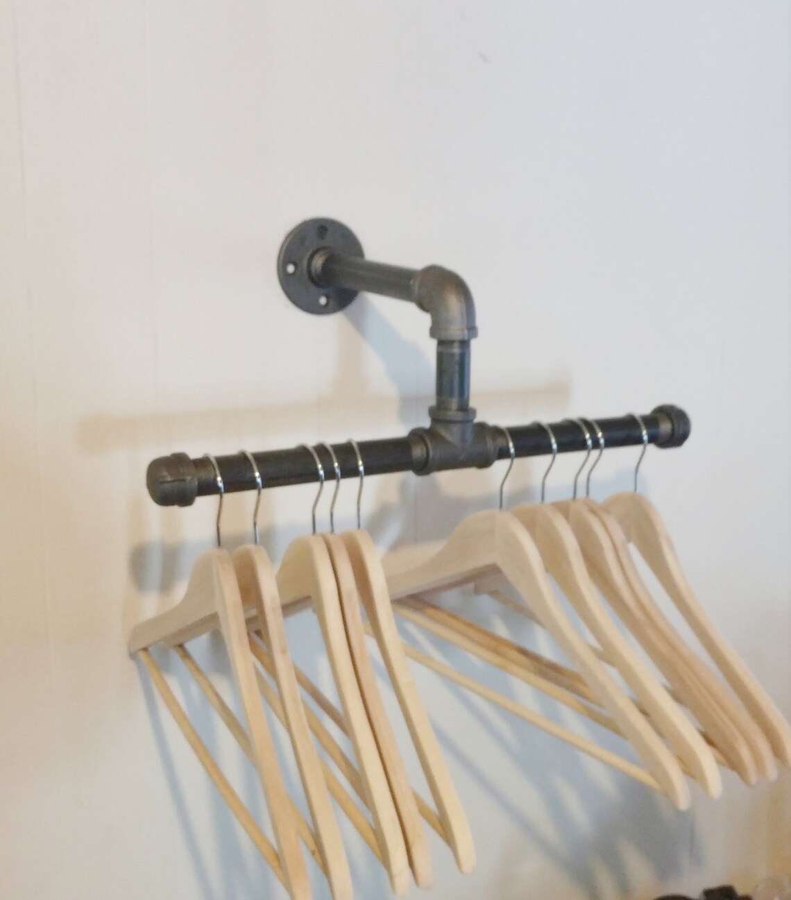 Clothing Rack Clothes Display Iron Pipe Wall Rack Clothes - Etsy