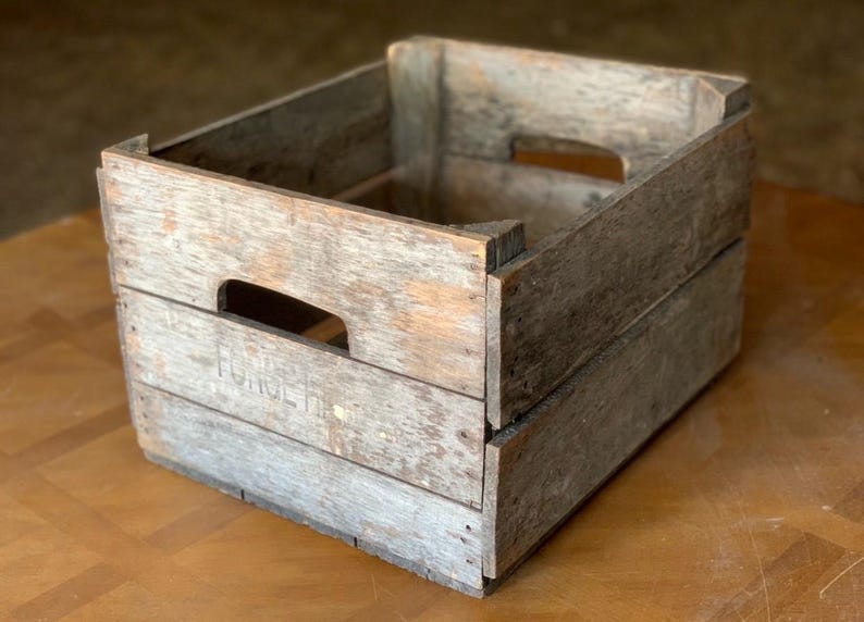 Wood Apple Crate, Wooden Box, Rustic Home Decor, Home Storage ...