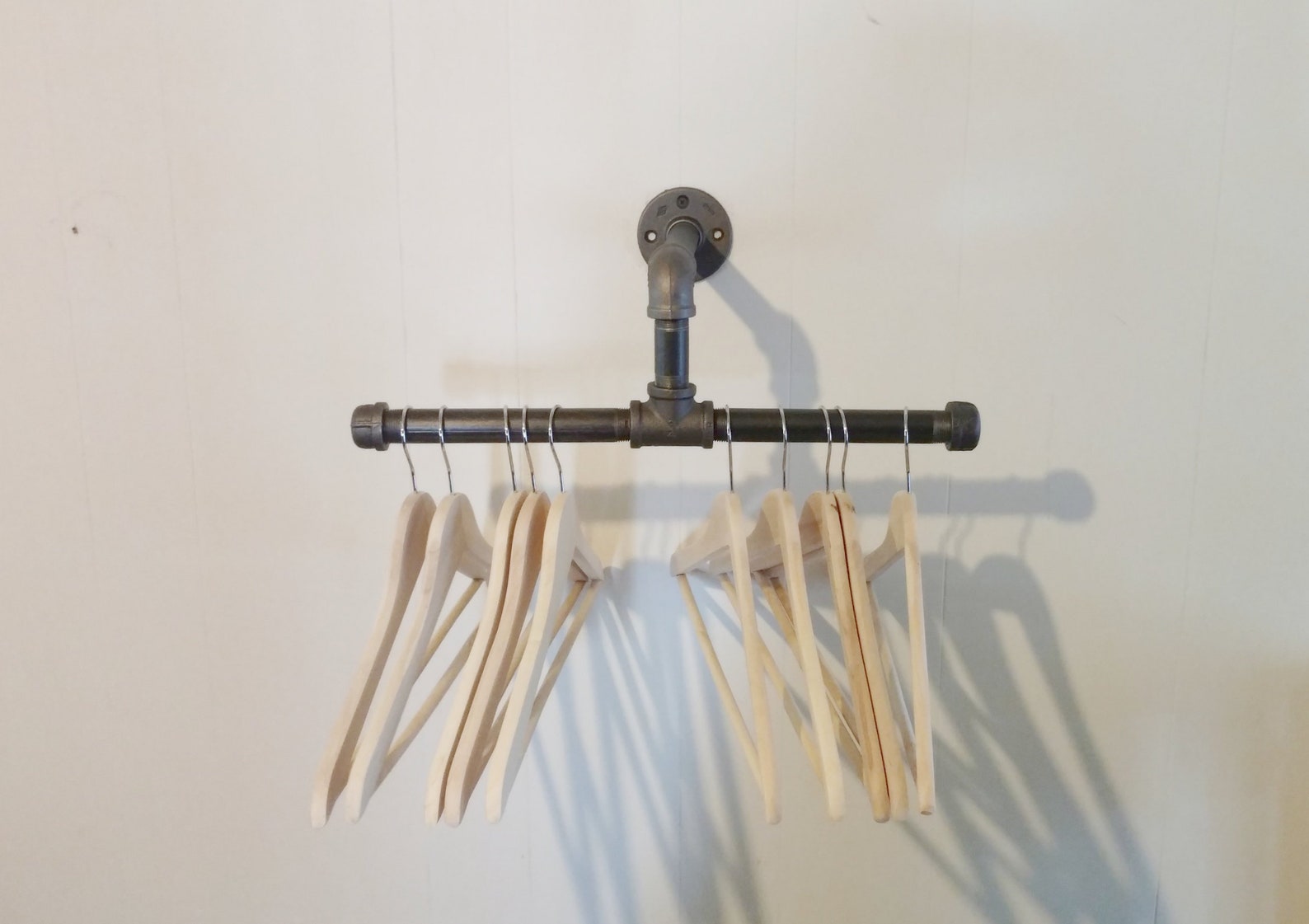 Clothing Rack Clothes Display Iron Pipe Wall Rack Clothes - Etsy