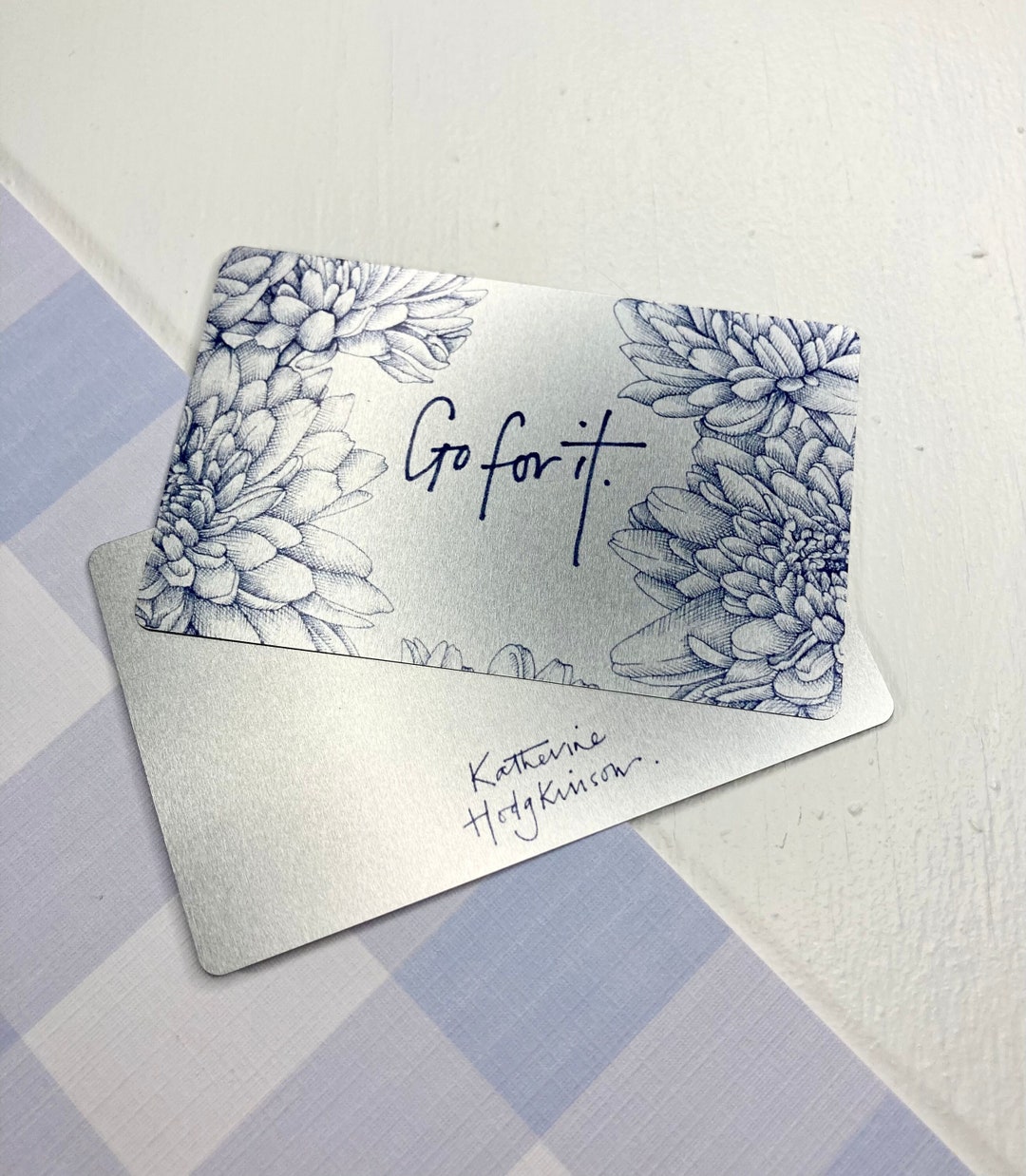 Metal 'go for It' Affirmation Wallet/purse Card Mini Motivational ...