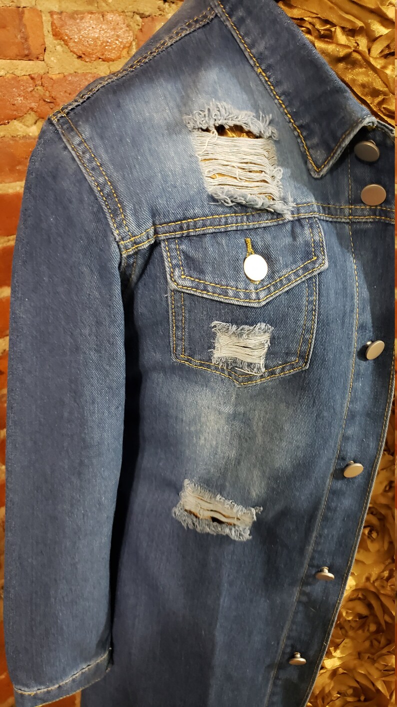 Distressed Frayed Denim Duster Distressed Denim Jacket Dress - Etsy