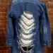 Distressed Frayed Denim Duster Distressed Denim Jacket Dress - Etsy