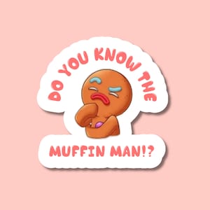 Shrek Muffin Man Sticker - Etsy